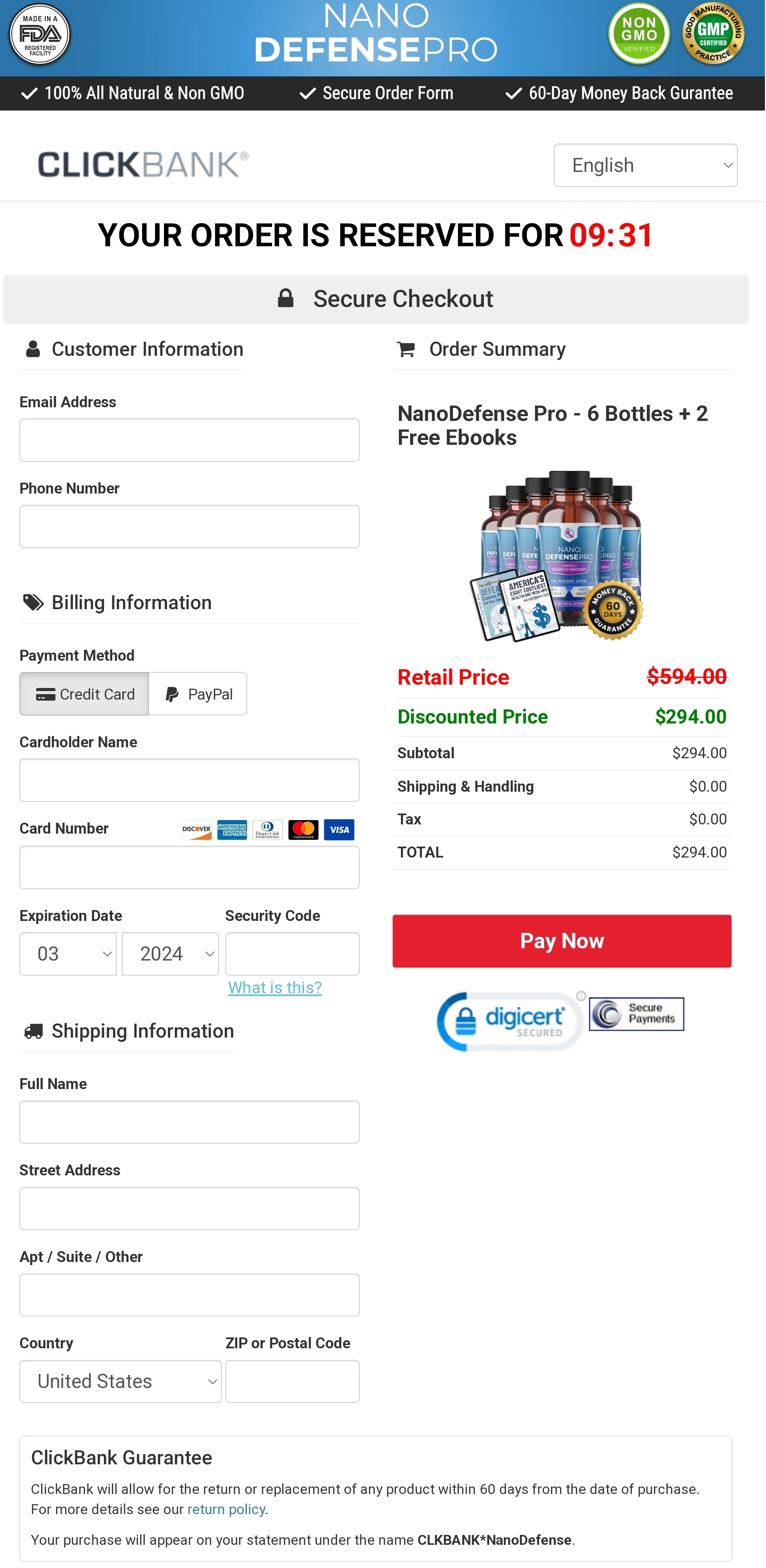 NanoDefense Pro™ - Official Site - Get $300 OFF Today Only!
